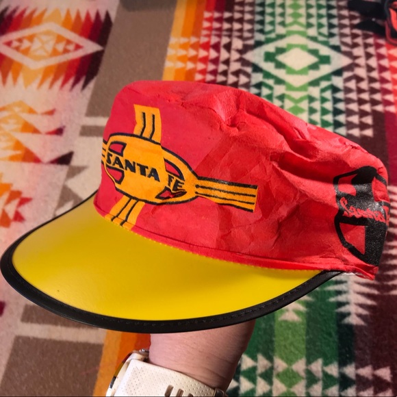 Vintage | Accessories | Vintage Santa Fe Railroad Paper Hat | Poshmark